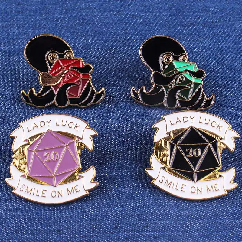 Dungeon-And-Dragons-Pin-Badge-D20-DnD-20-sided-dice-Game-Brooches-and ...