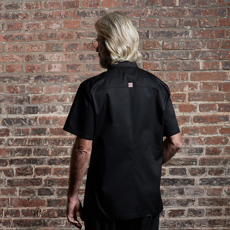 Checkedout restaurant workwear chef uniform black white short sleeve ...