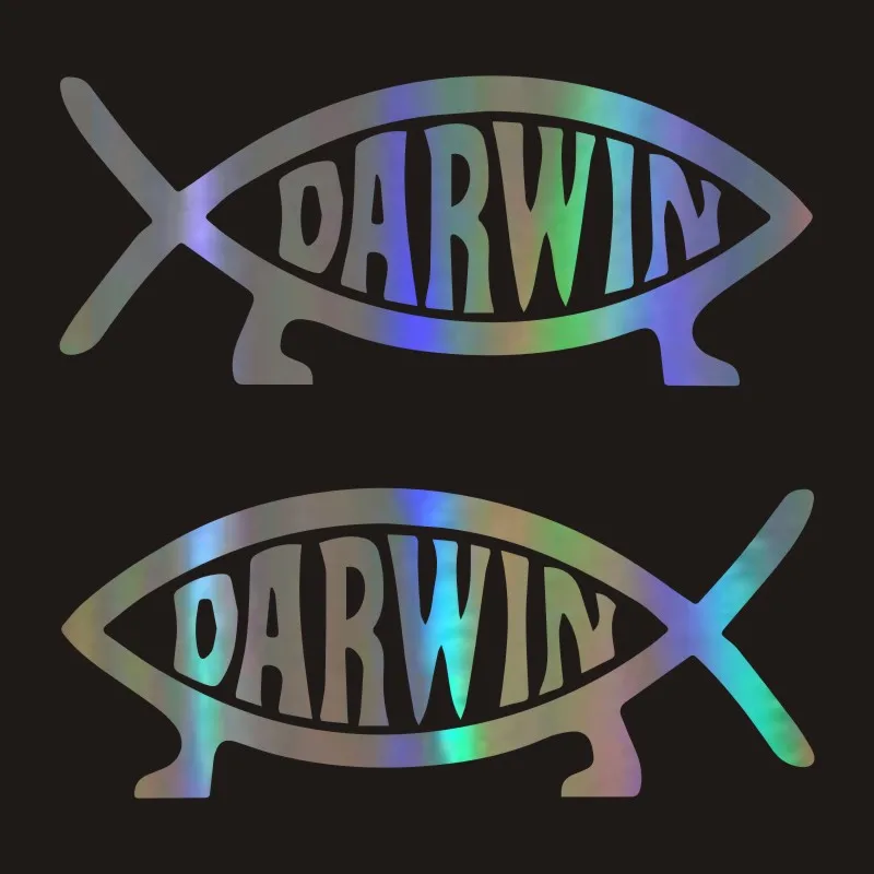 13-6-5-7cm-Darwin-Fish-Cartoon-Car-Styling-Stickers-Decals-Vinyl-Emblem ...