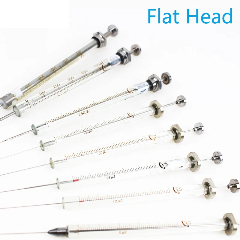 Microliter Syringe Liquid Chromatographic Injector Syringe Flat Tip ...