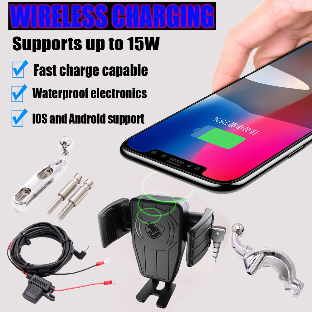 Gold Wing Motorcycle GPS Phone Holder Wireless Charging Navigation ...
