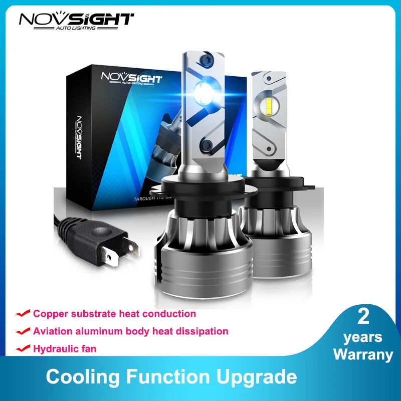 NOVSIGHT Car Headlight H7 LED H4 Hi/Lo H1 H3 H11 H13 9005 9006 9007 ...