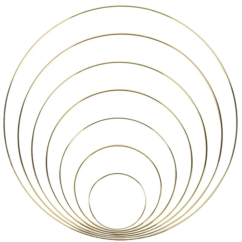 40cm Home Decor Easter Metal Ring Iron Circle Round Catcher Diy Hoop ...