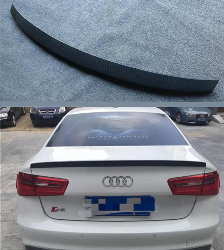 High Quality CARBON FIBER REAR WING TRUNK LIP SPOILER FOR AUDI A6 S6 ...