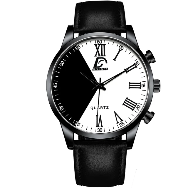 DIJANES Mens Minimalist Watches Luxury Men Fashion Casual Leather Strap ...