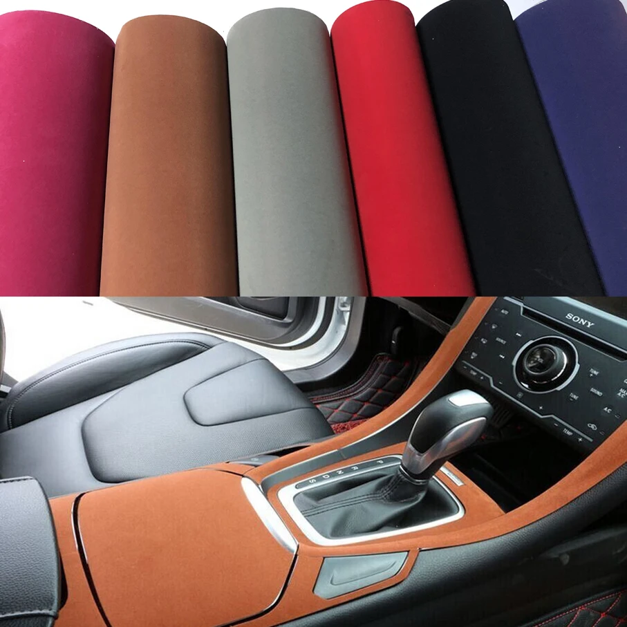 30cm-300cm-Velvet-Fabric-Suede-Cloth-Car-Wrap-Vinyl-Film-Sticker-Self ...