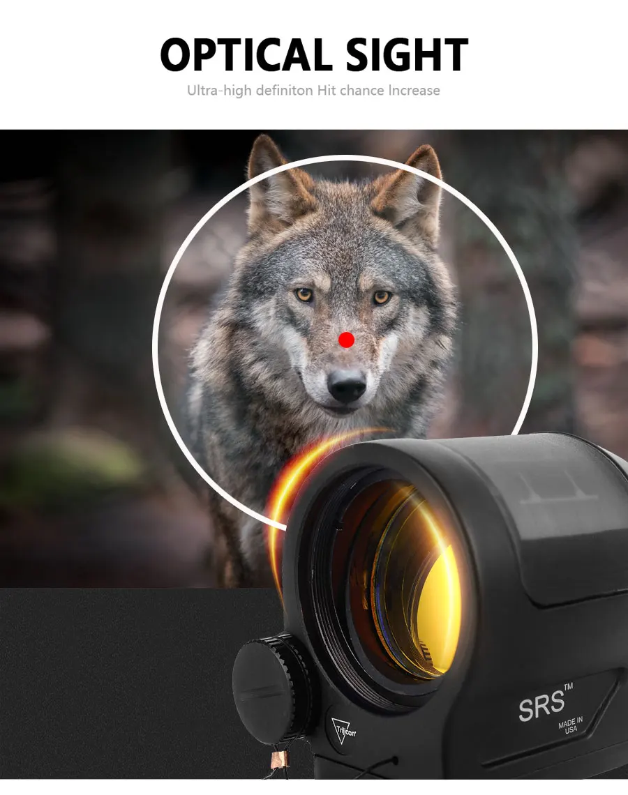 Trijicon Reflex Sight Solar Power System Hunting SRS 1X38 Red Dot | PCP ...