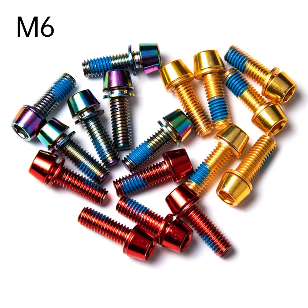 Accessoire vélo - VTT - Vis guidon titane-plaqué - M5 * 18MM - Acier ...