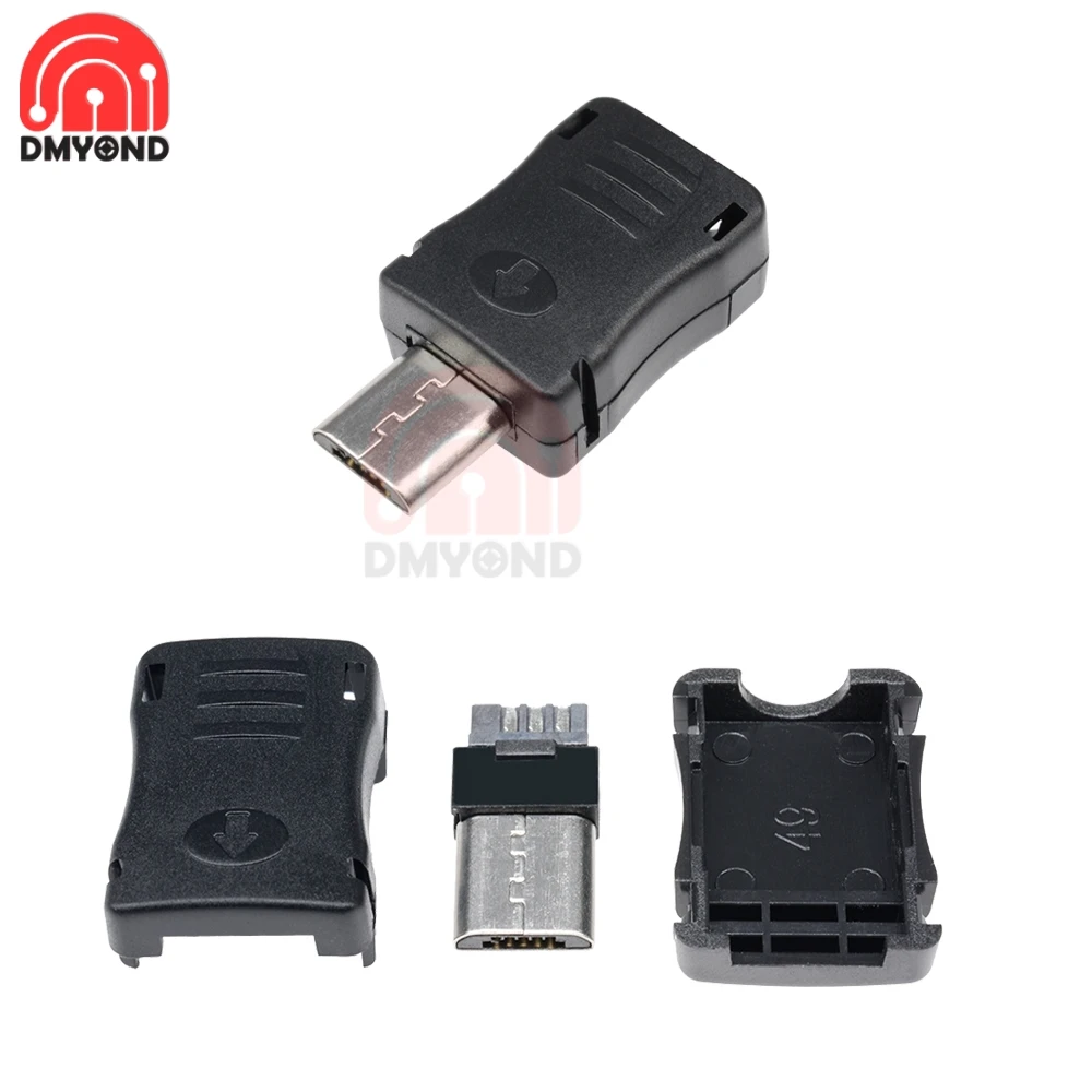 Mini Micro USB Type 3 Pin Male Connector Micro USB Port Solder Plug ...