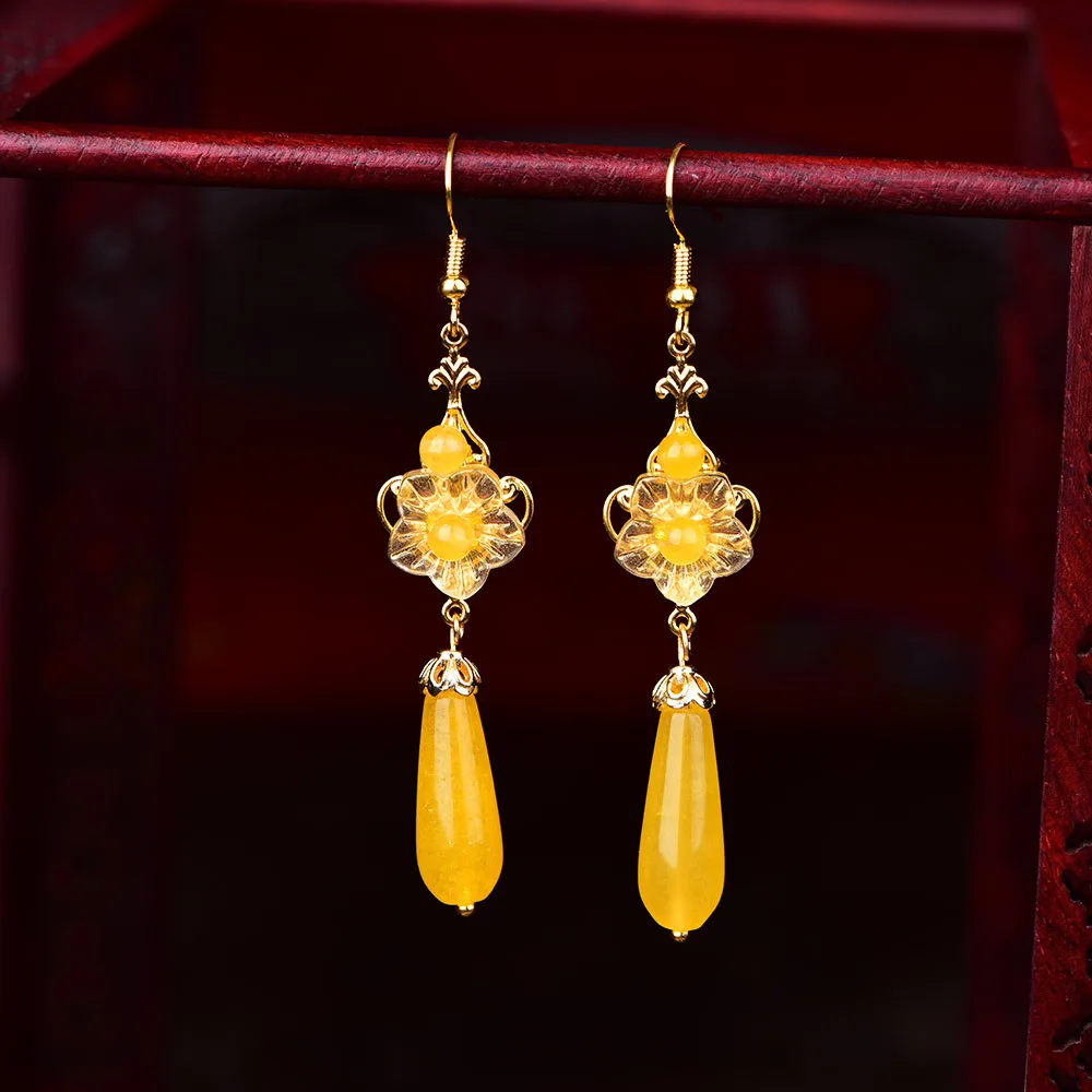 Yellow Jewelry Dangle Earrings | Yellow Jewelry Drop Earrings - Fashion ...