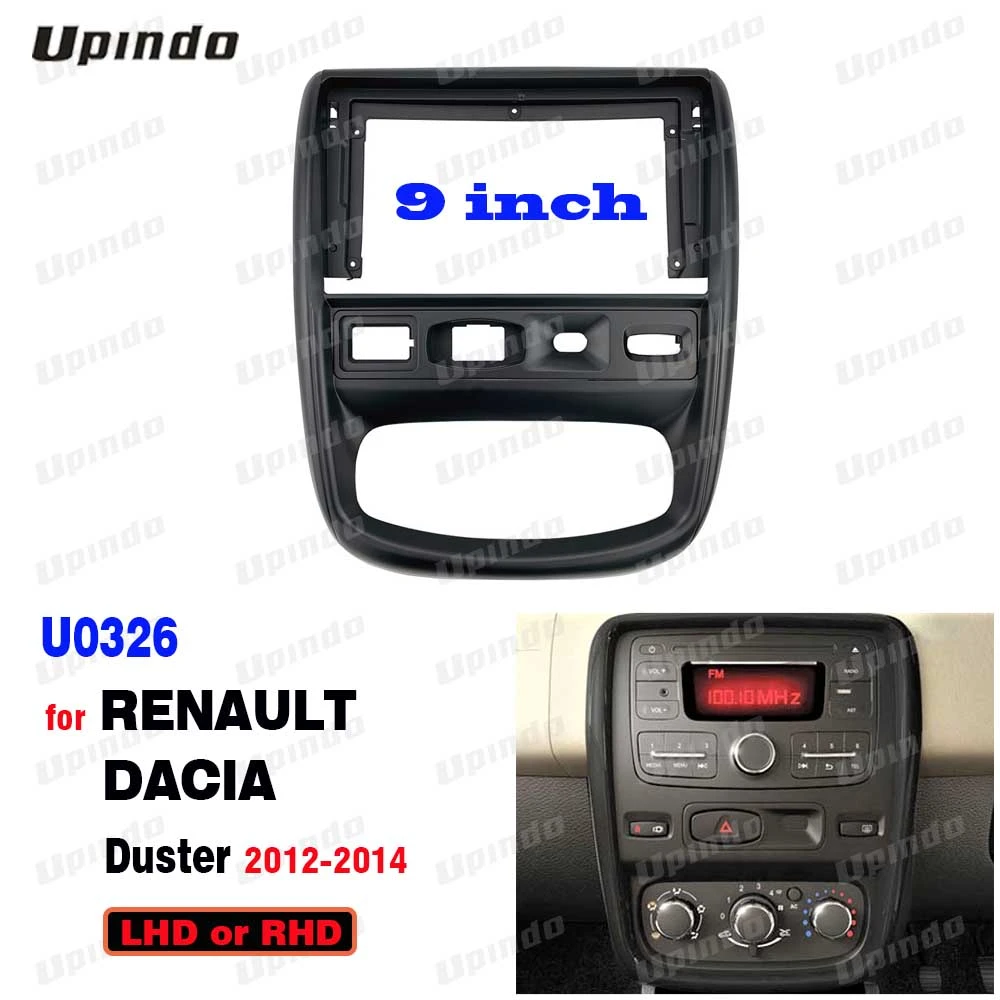 2 Din 9 Inch Car Radio Installation Dvd Gps Mp5 Abs Pc Plastic Fascia Plane Frame For Renault ...