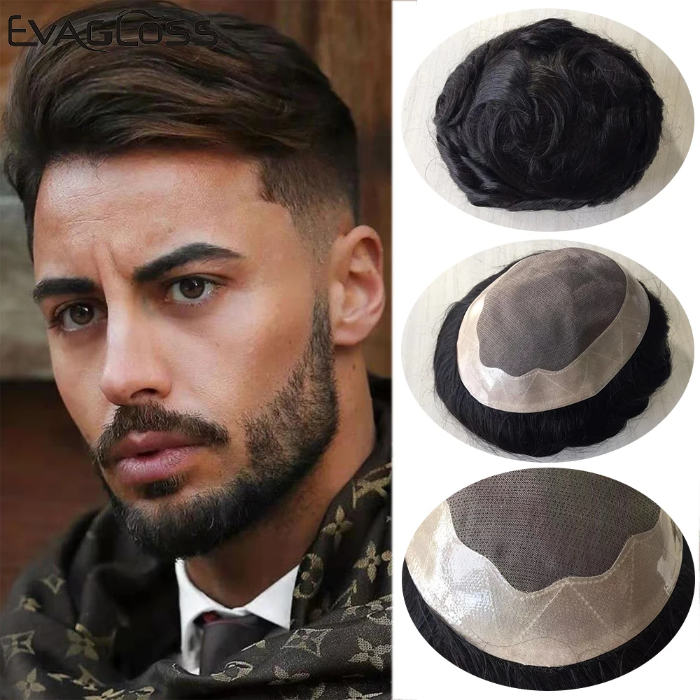 Peruca-de-cabelo-capilar-perucas-para-homem-fino-mono-real-peruca-de ...