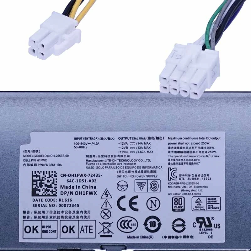 Original PSU For Dell 3020 7020 9020 255W Power Supply L255AS-00 ...