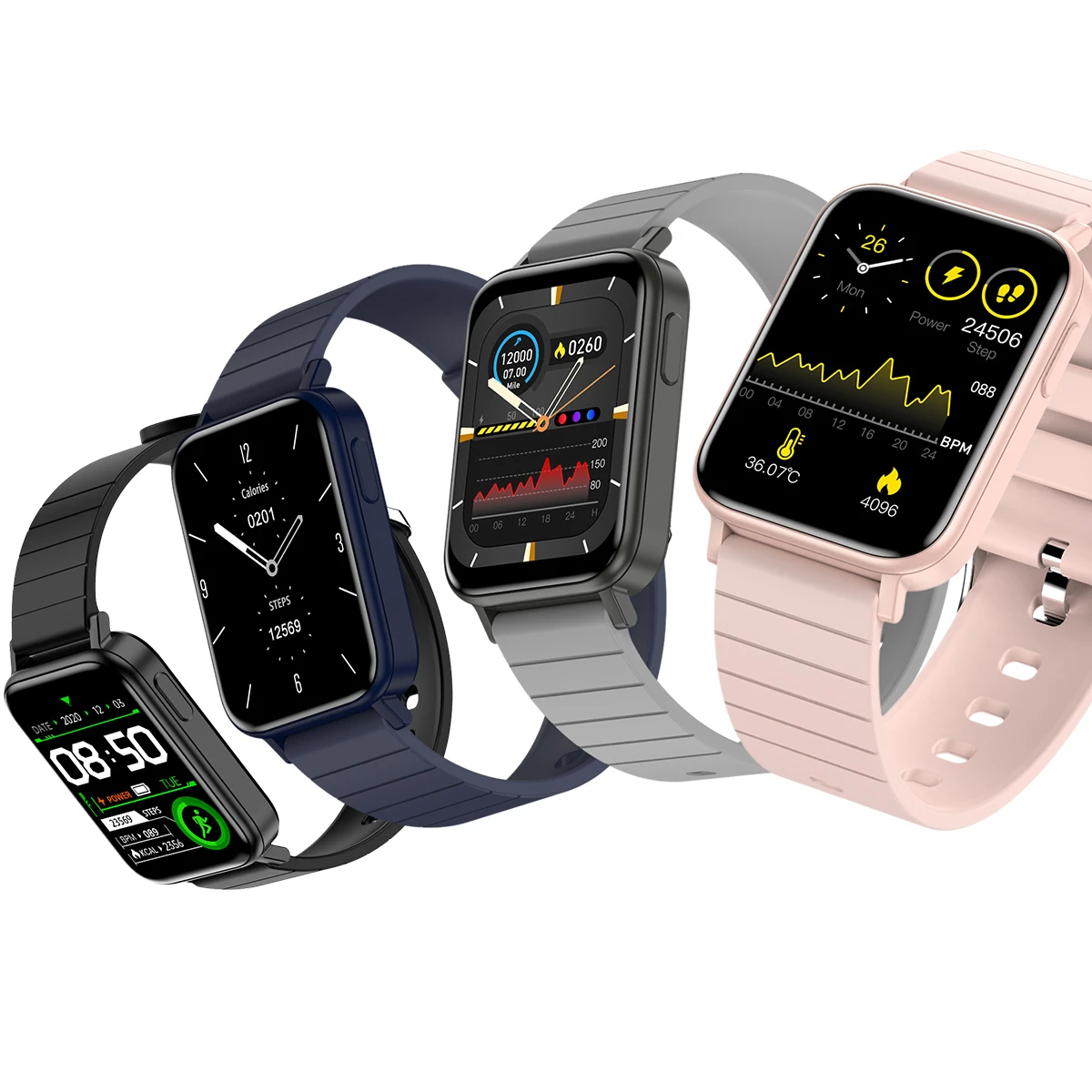 Body Temperature Measurement Smart Watch Men Women Smartwatch Heart ...