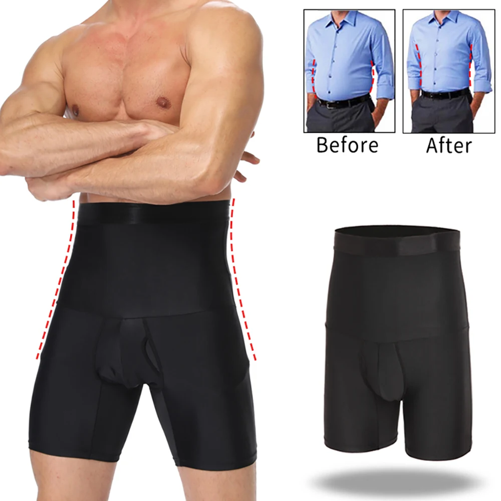 Men-Body-Shaper-Tummy-Control-Shorts-Waist-Trainer-Slimming-Shapewear ...
