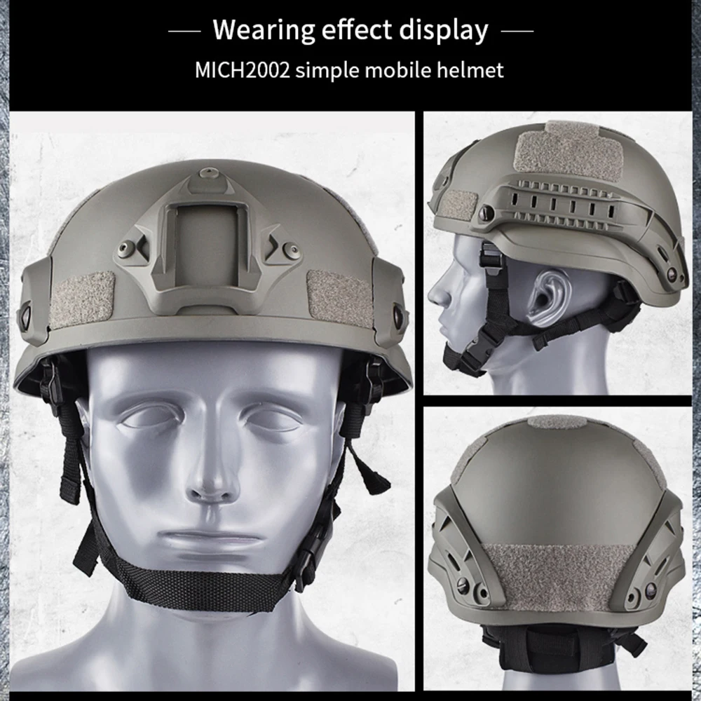 Slide Tactical Airsoft FAST Helmet Military BB Gun Rifle CS Shooting ...
