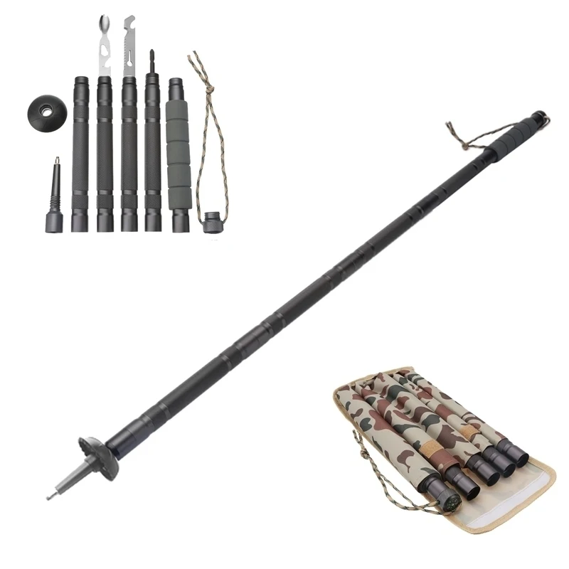 Multifunctional-Ultralight-Outdoor-Trekking-Pole-Walking-Sticks-Outdoor ...