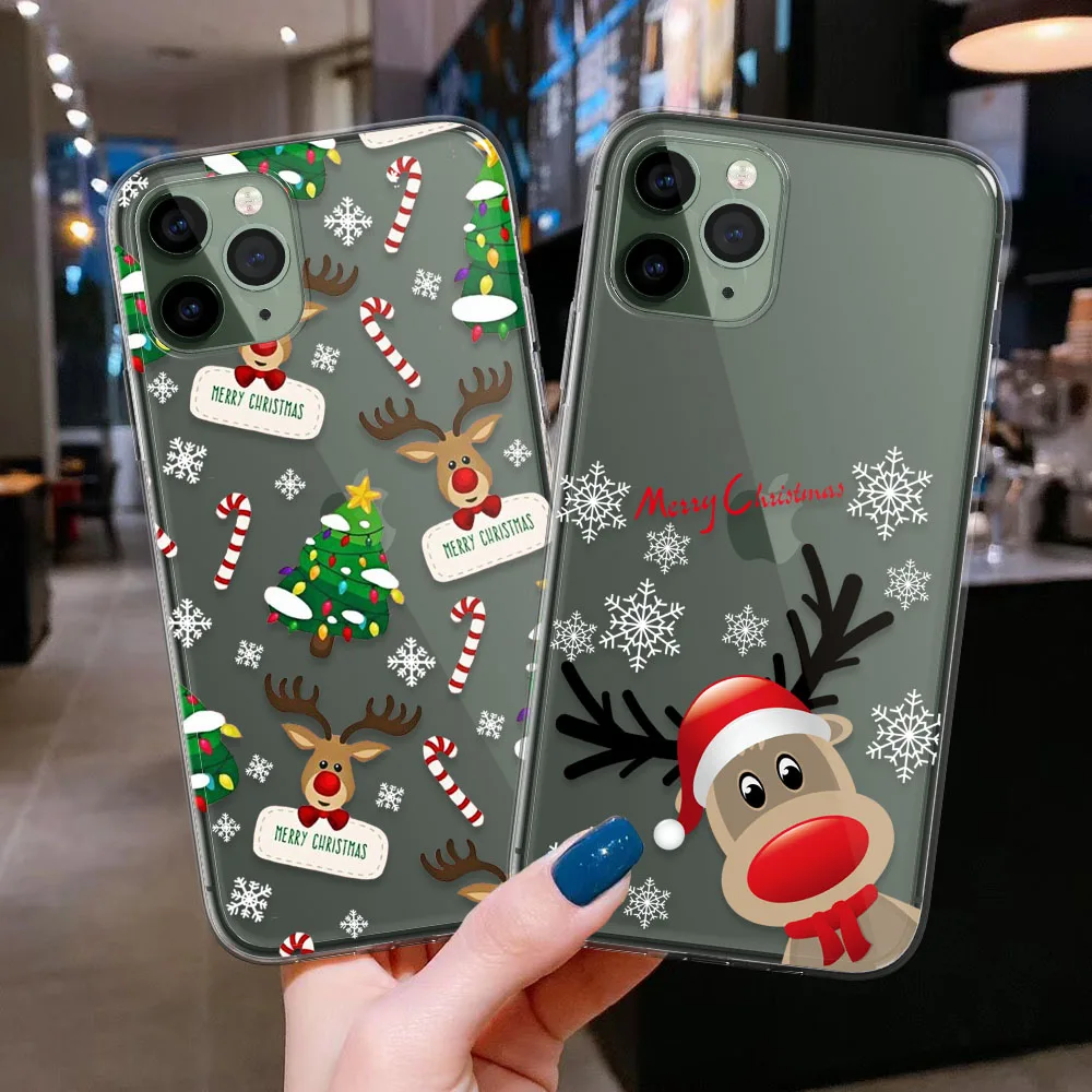 Christmas Elk Santa Claus Phone Case For Iphone 11 12 13 Mini 14 Pro ...