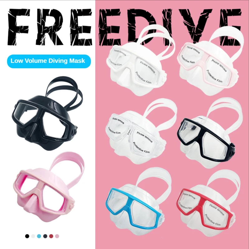 Professional-Free-Diving-Mask-Resin-Lens-Anti-Fog-120-degree-View-Low ...