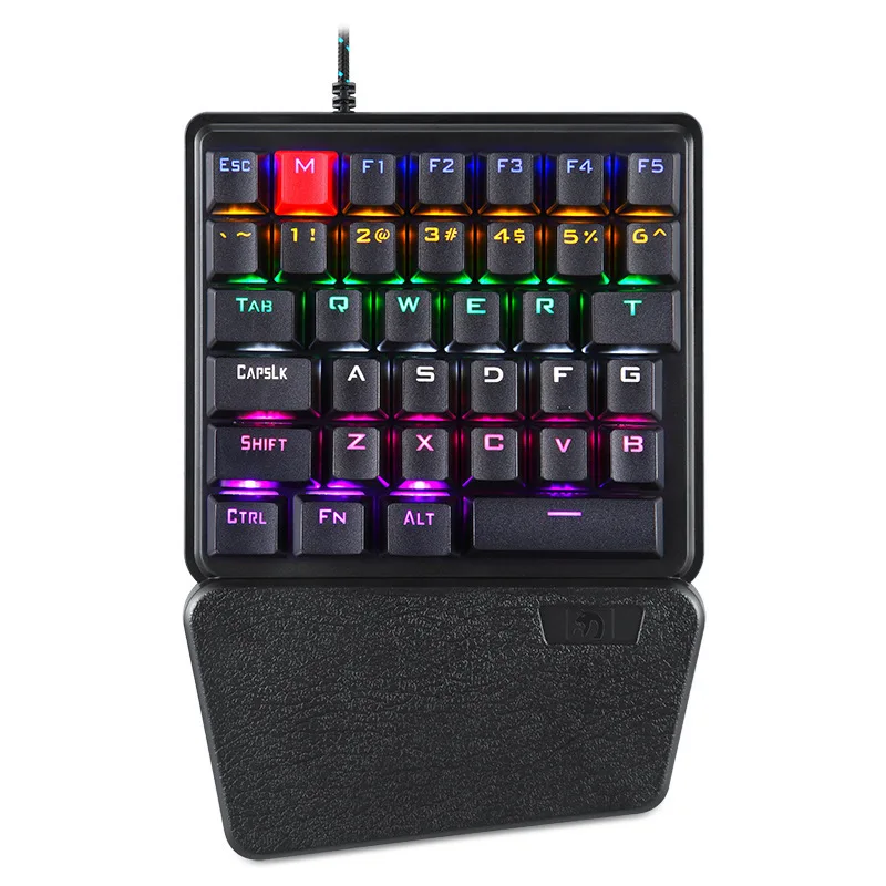 Teclado mecánico para videojuegos de una mano, teclado para zurdos ...