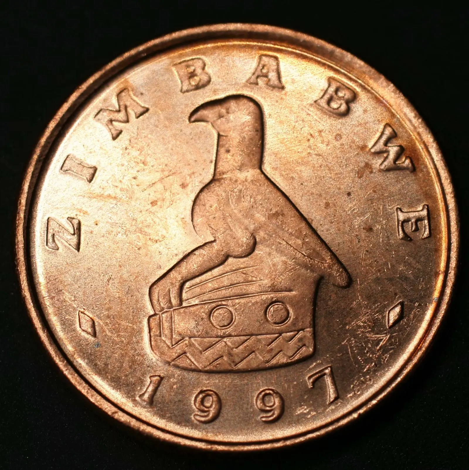 Zimbabwe-1-Cents-1997-Edition-Coins-Africa-Original-Coin-Collectible ...