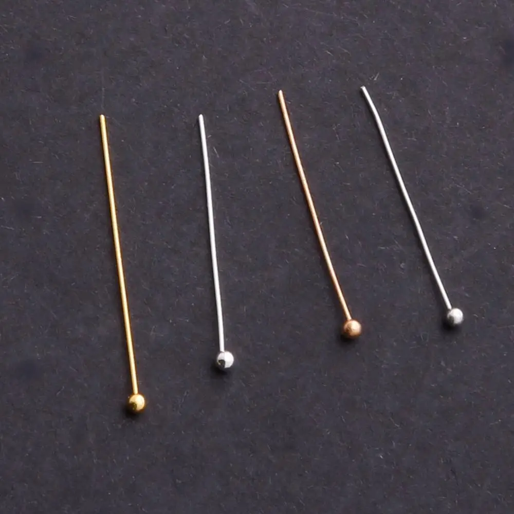 500pcs/bag 0.5*25mm Gold Rhodium Bronze Metal Ball Head Pins For Diy ...