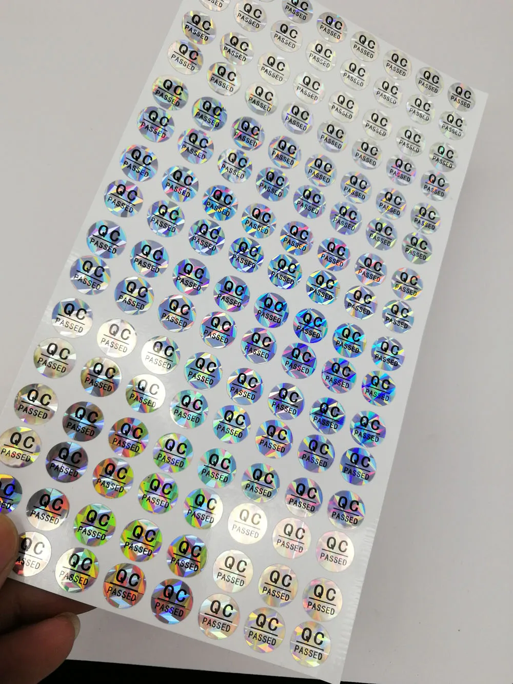 500pcs-Lot-Round-10mm-QC-Sticker-Lable-Adhensive-QC-PASSED-Laser ...