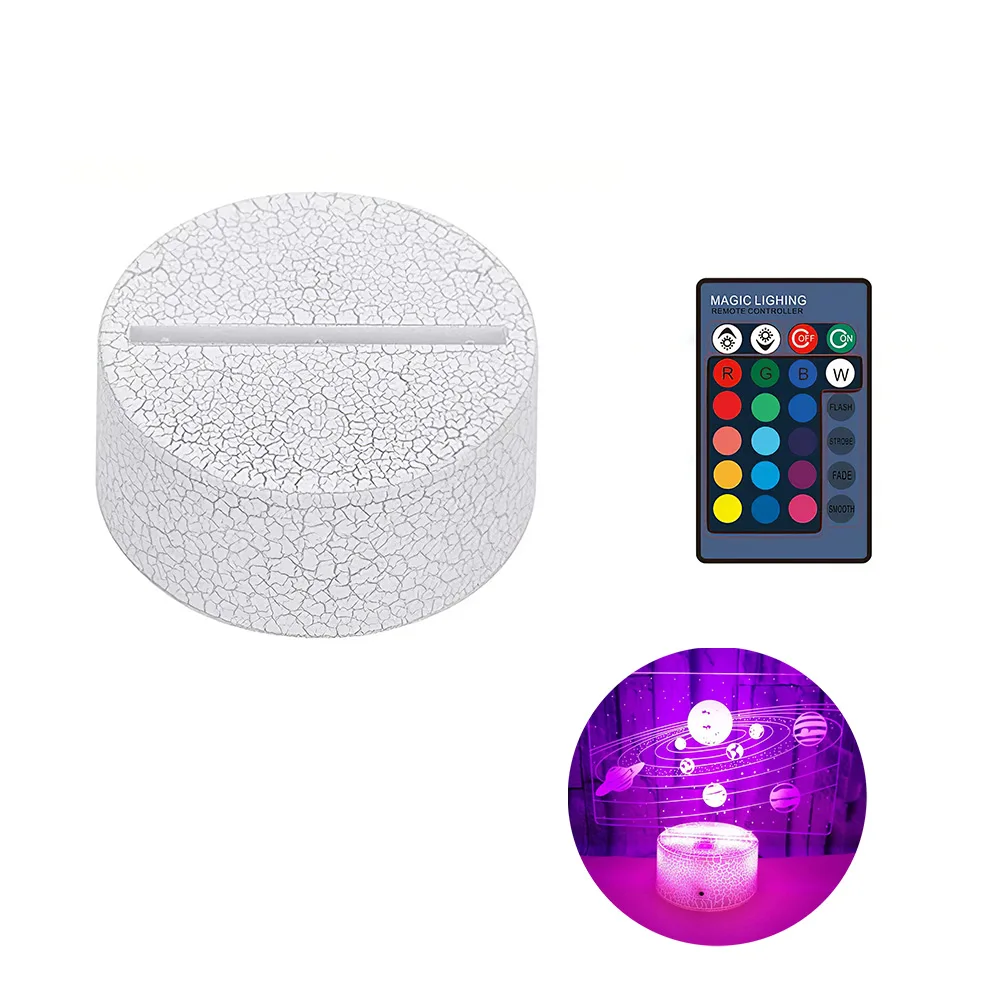 Modern USB Cable Remote Control Night Light Touch Switch Acrylic 3D Led ...