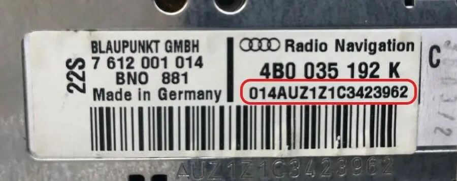 Where to find audi radio code - batterydelta