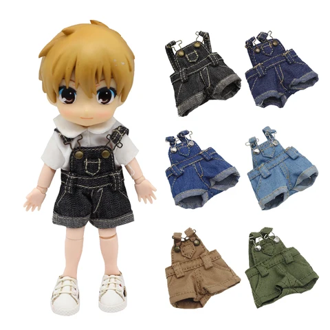 Ob11 Dolls Short Overalls Doll Clothes Pant For Ob11,obitsu11,molly,1/12 Bjd Doll Jeans ...