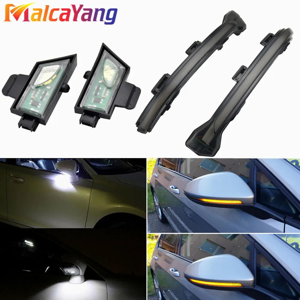 Led Dynamic Turn Signal Light Side Mirror Indicator Sequential Puddle ...