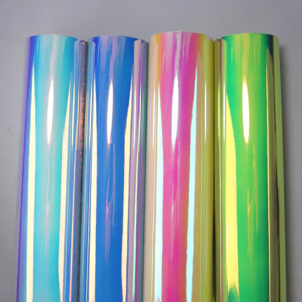 30*95cm Roll Transparent PVC Iridescent Mmagic Mirror Multicolor ...