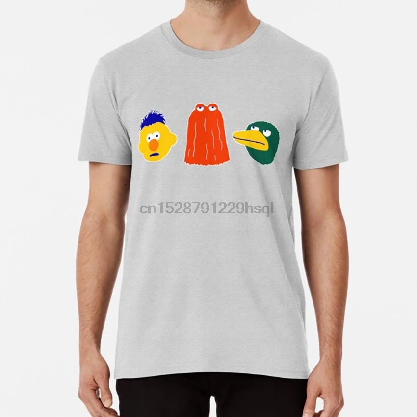 YELLOW RED DUCK on white T shirt dont hug me im scared dhmis cartoon ...