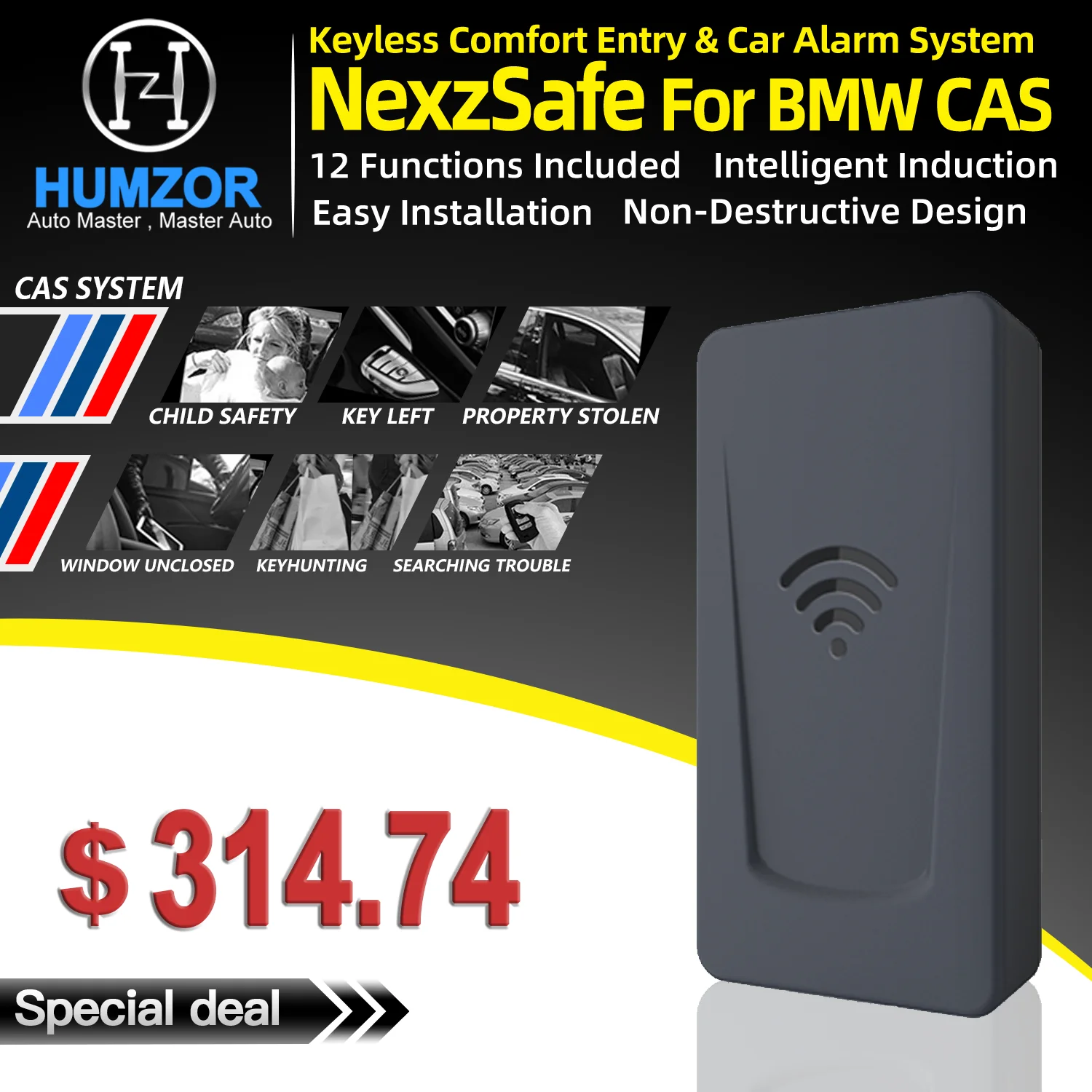 Keyless Comfort Access Entry Car Alarm System For Bmw Cas System F01 ...