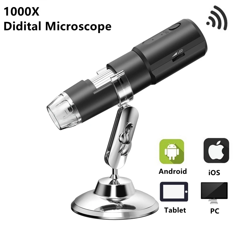 Microscopes 1000X Electronic Microscope HD WiFi Digital Microscope ...