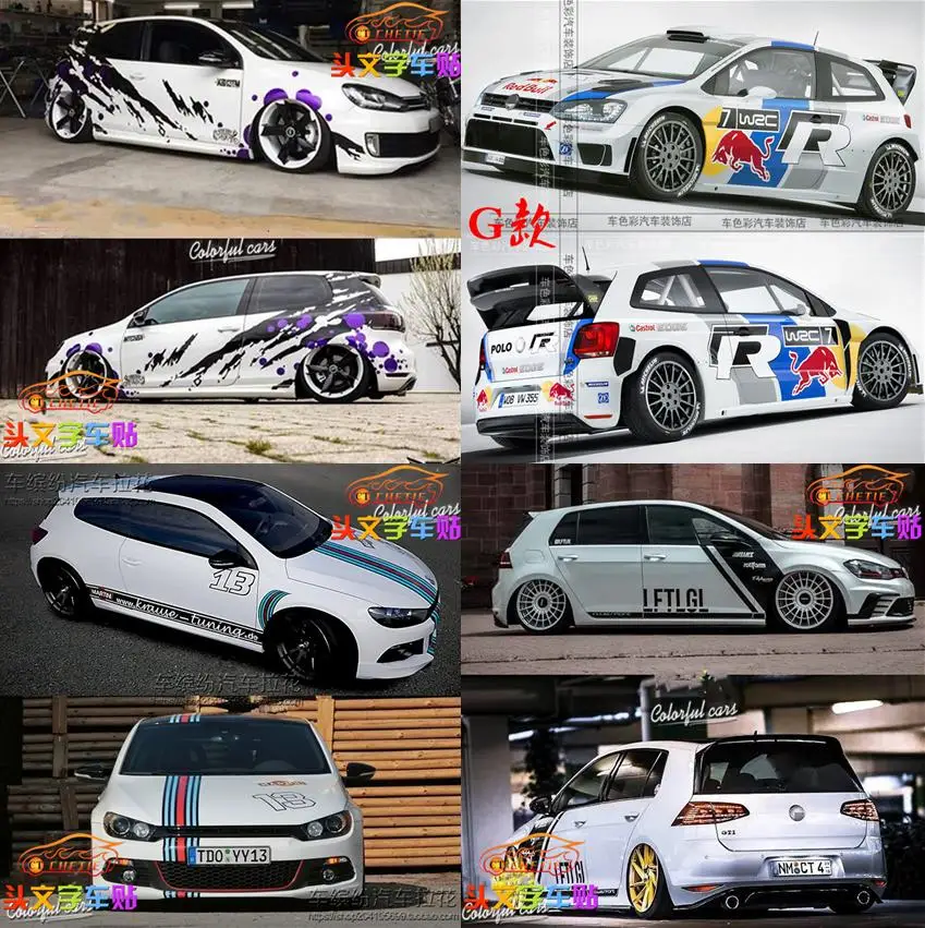 Jdm adesivos de carro para volkswagen golf 7 gti decoração do corpo ...
