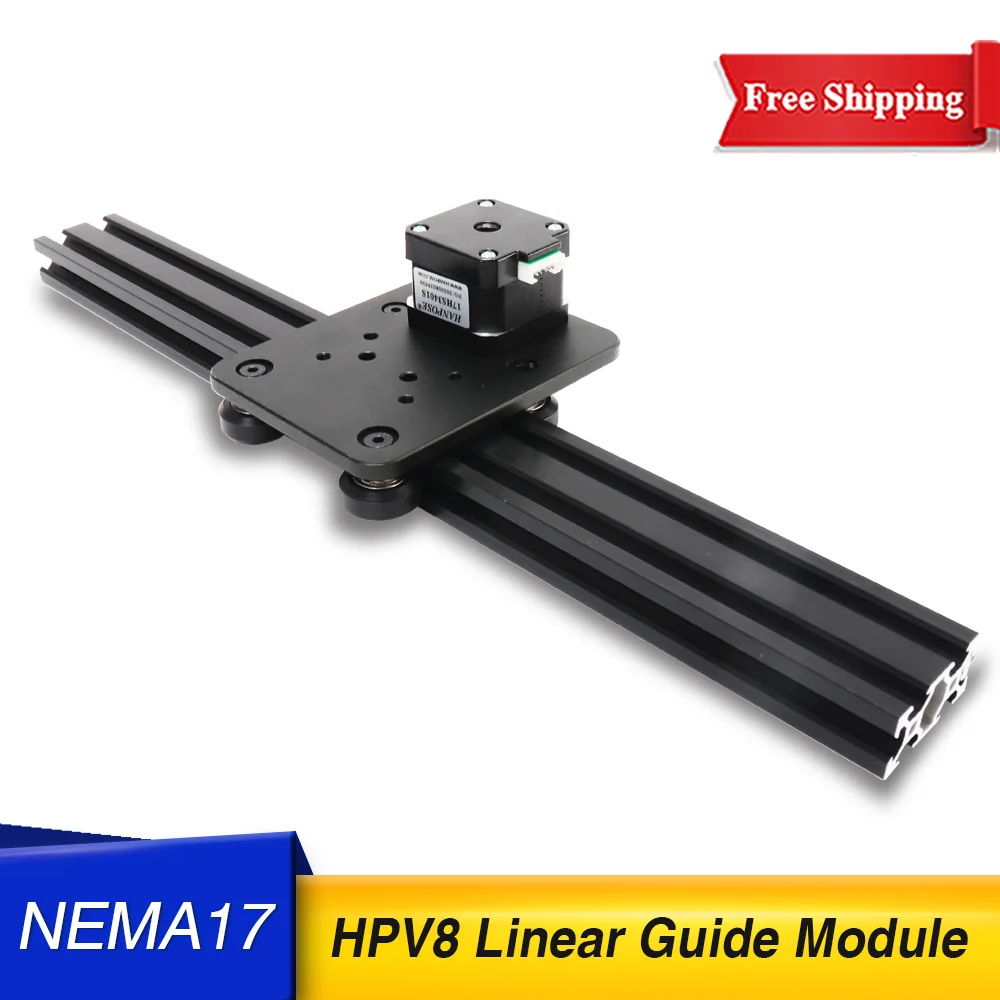 HPV8 Openbuilds Mini Solid V Slot Belt and Pinion Linear Actuator nema17 step motor for 3D ...