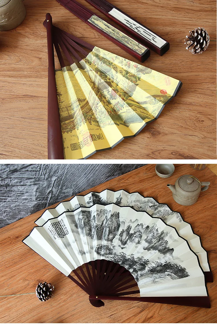 Éventail pliable en papier,D-13 inches--Injgrill Éventail Pliant ...