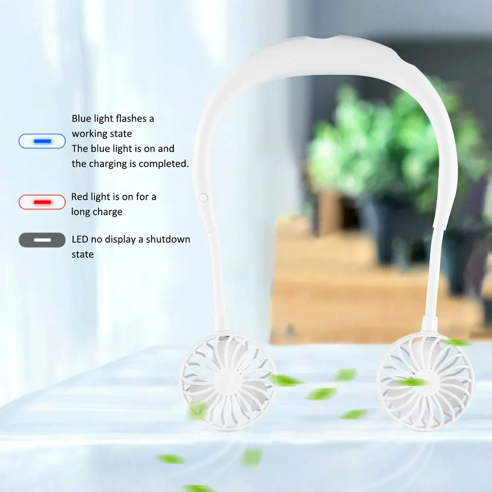 Мини USB портативный вентилятор нашейный вентилятор шейный браслет с ...