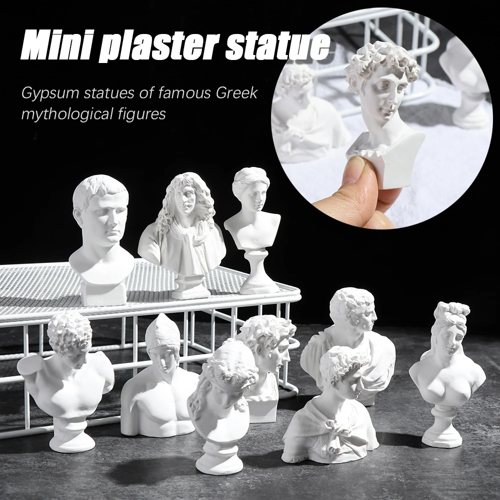 Greek Mythology Figurine David Head Portraits Bust Mini Gypsum Statue ...
