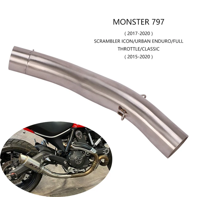 ドゥカティ モンスター 797 スクランブラー エキゾースト チップ オートバイ ミドル リンク パイプ スリップオン 51mm マフラー ...