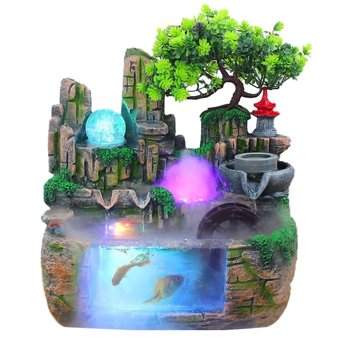 Rockery настольный фонтан с орнаментом, фонтан с подсветкой ...