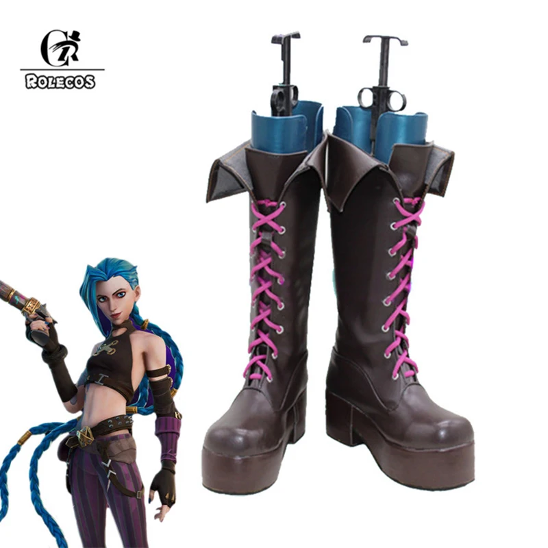 Rolecos Lol Arcane Jinx Cosplay Shoes Game Lol Jinx Cosplay Shoes Women ...