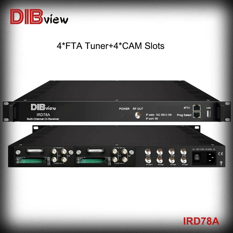 Ird78a 8 Channel Fta Cam Encrption Professional Ird Receiver For Dtv ...