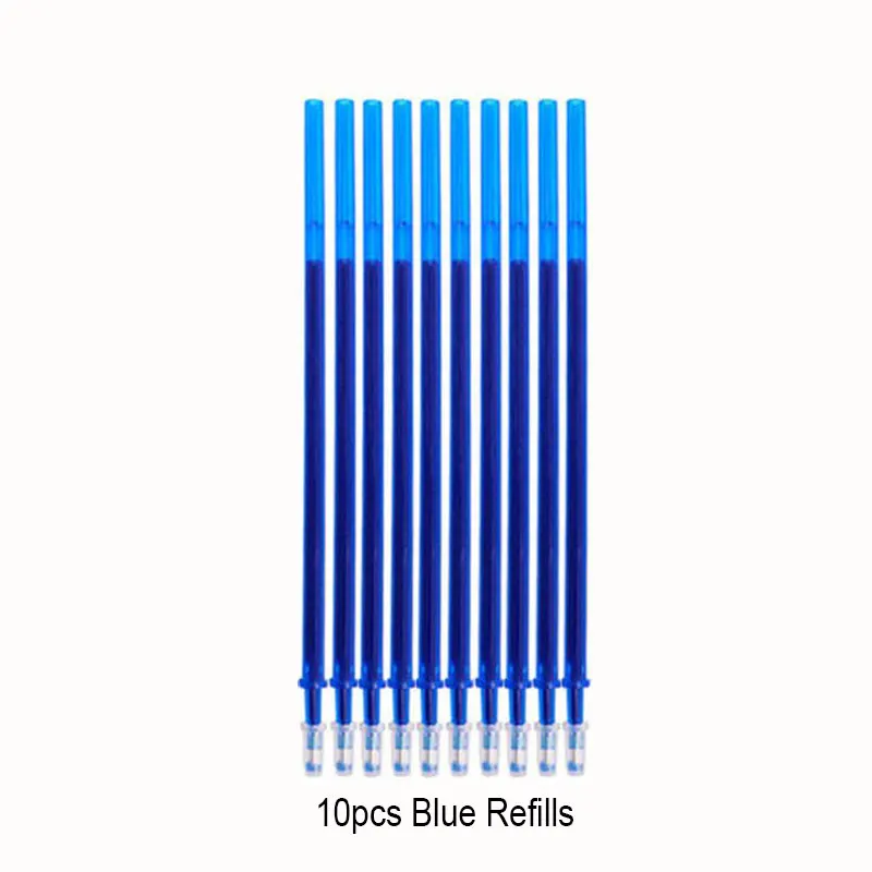 STYLO,10pcs Black Refills--effaceur Gel Transparent Stylo effaçable ...