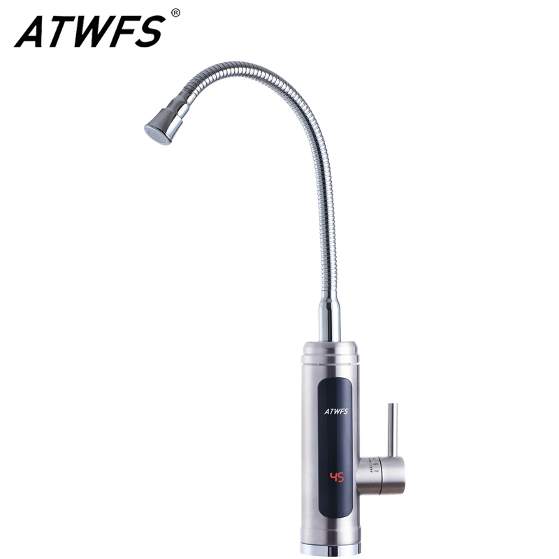 ATWFS Instant Water Heater Faucet Tankless Heaters Kitchen Hot Water Tap Bathroom Heating ...