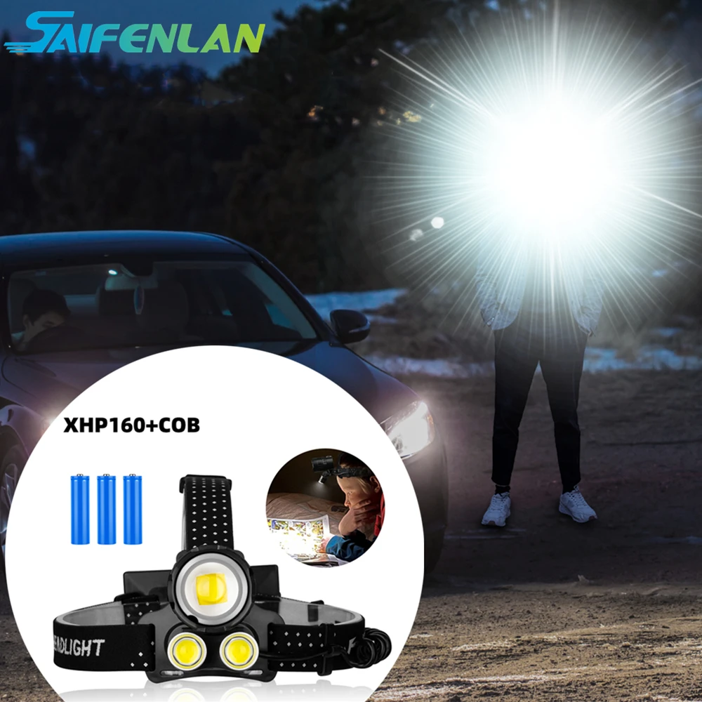 2021-Newest-XHP160-Most-Powerful-Led-Headlamp-16-Core-XHP-COB-High ...