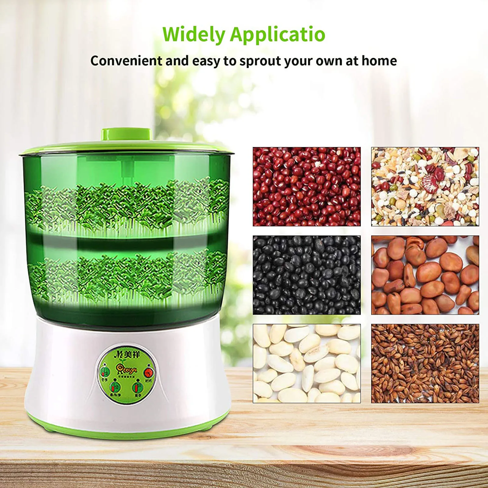 110V/220V Bean Sprouts Maker Thermostat Green Vegetable Seedling Growth ...