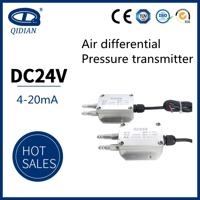 4-20mA Output Air Wind Pressure Transmitter Transducer Sensor Micro ...