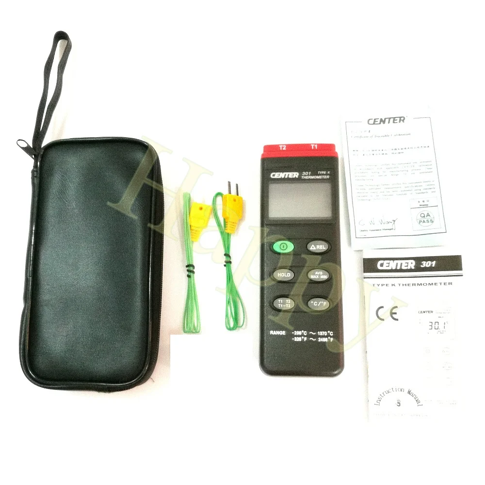 Center 301 Temperature Meter -200 C~1370 C (-328of~2498of) K-type ...